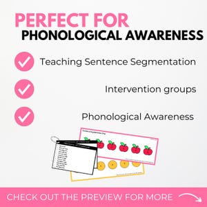 Sentence Segmentation Activity Strips & Sentence Cards - Phonological ...