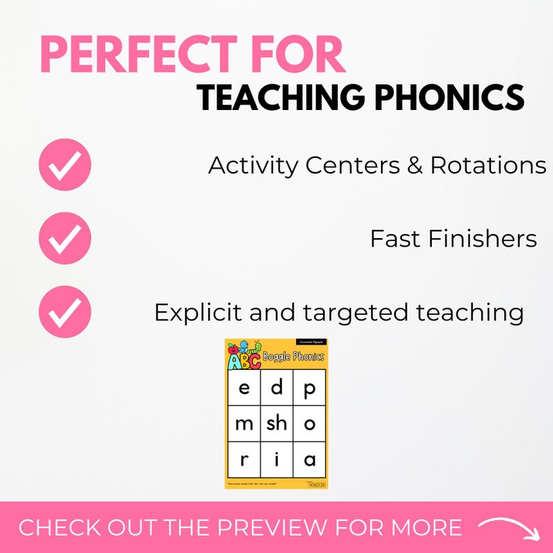 Consonant Digraph Boggle Phonics - Literacy and Reading Activity - Word ...