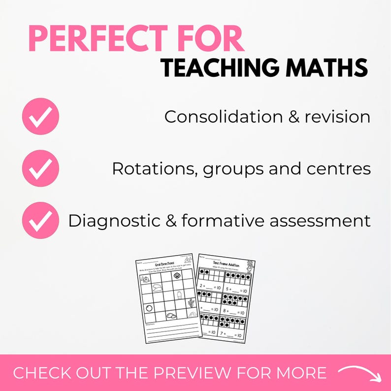 Grade 1 Math Worksheets - FULL YEAR - Year 1, Australian Curriculum ...