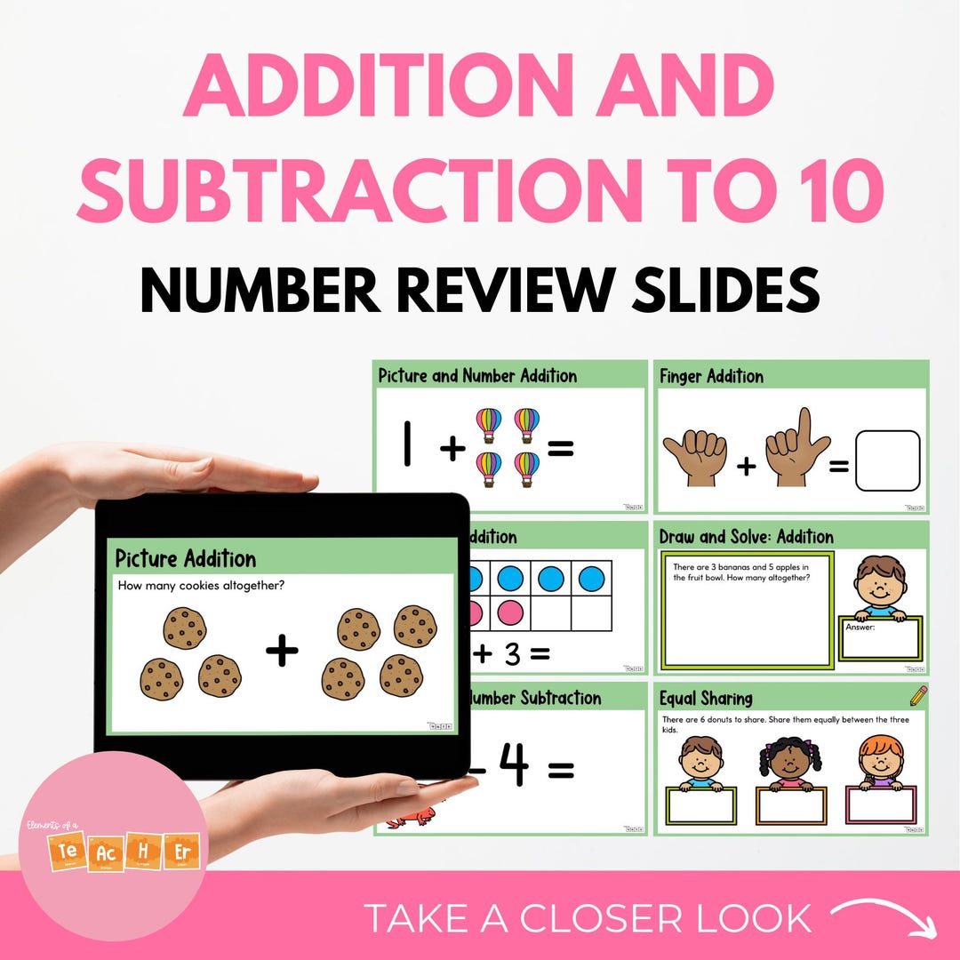 Addition and Subtraction Maths Review and Warm up Slides for ...