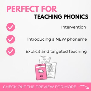 Phonics Book Worksheets for Phonemes Including Single Graph Sounds, CVC ...