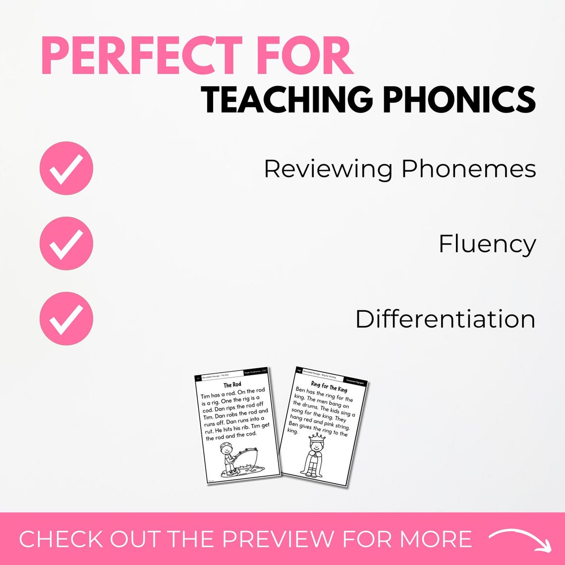 88 Decodable Passages - CVC Words, Consonant Digraphs, Long Vowel ...