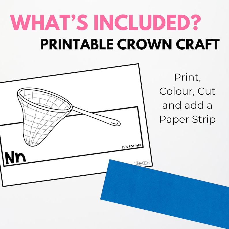 Alphabet and Phonics Crown Craft - N is for Net - Sound of the Week ...