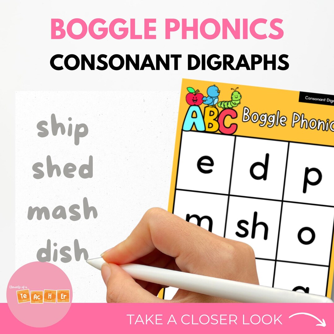 Consonant Digraph Boggle Phonics - Literacy and Reading Activity - Word ...