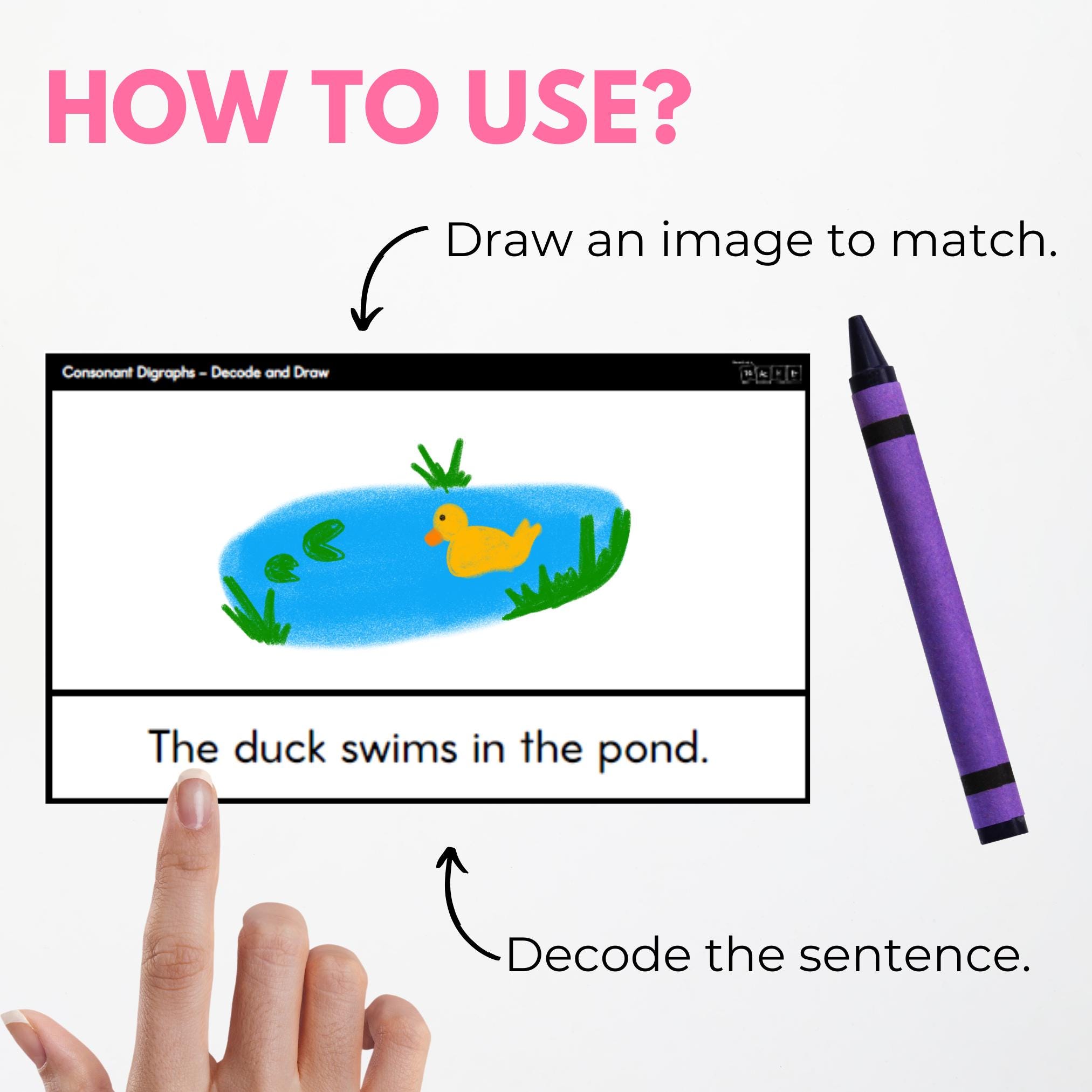 Consonant Digraph Decode and Draw Decodable Sentences: Phonics and ...