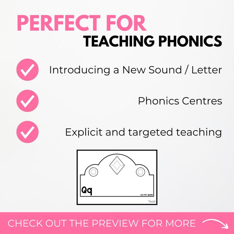 Alphabet and Phonics Crown Craft - Q is for Queen - Sound of the Week ...