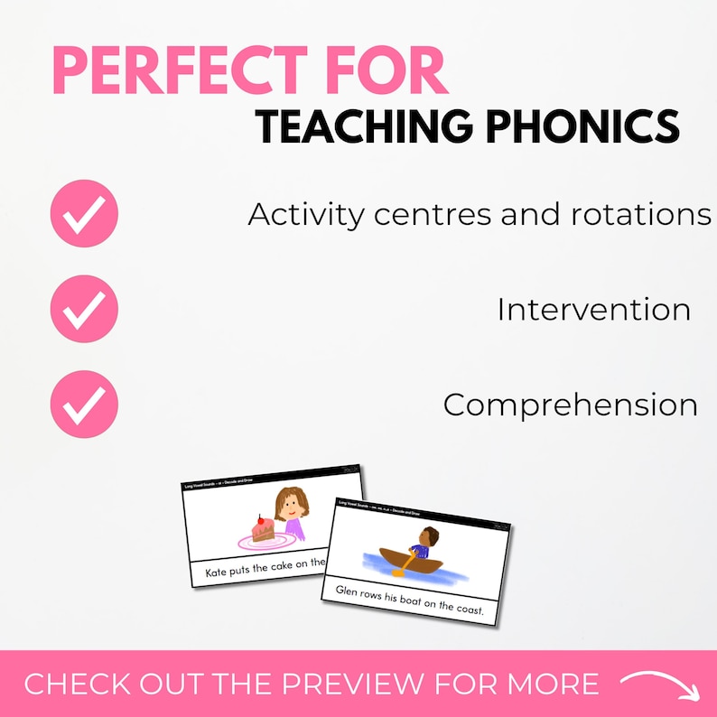Long Vowel Sounds Decode and Draw Decodable Sentences: Phonics and ...