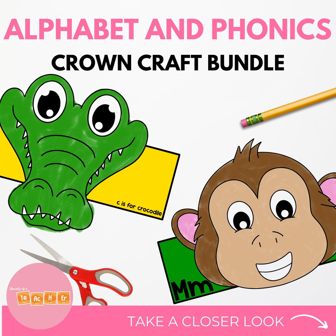 Alphabet and Phonics Crown Craft Pack Sound of the Week - Etsy Australia