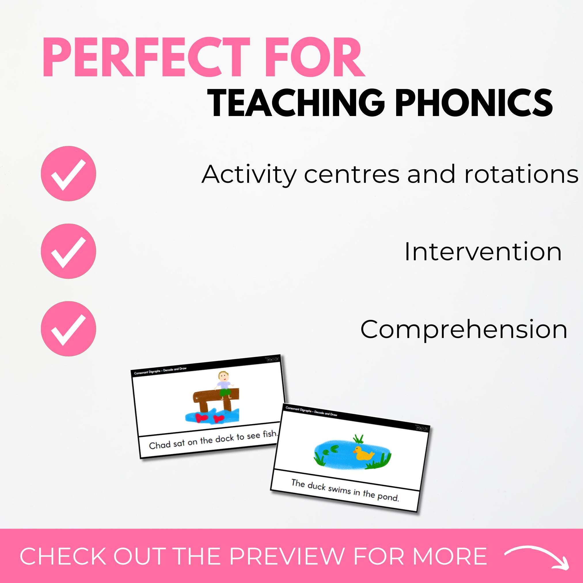Consonant Digraph Decode and Draw Decodable Sentences: Phonics and ...