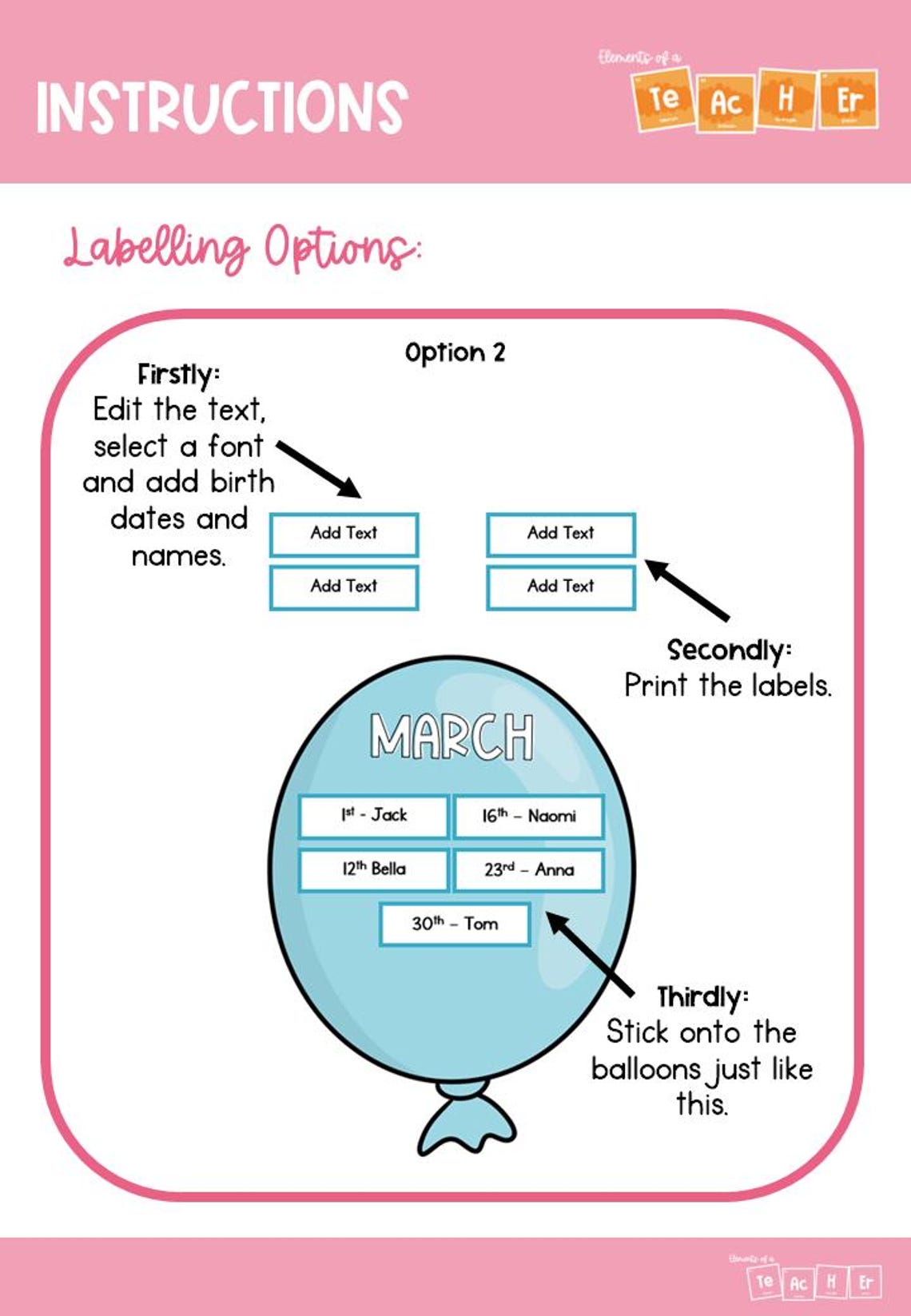 Birthday Balloon Classroom Display - Classroom Decor - Pastel Birthday ...