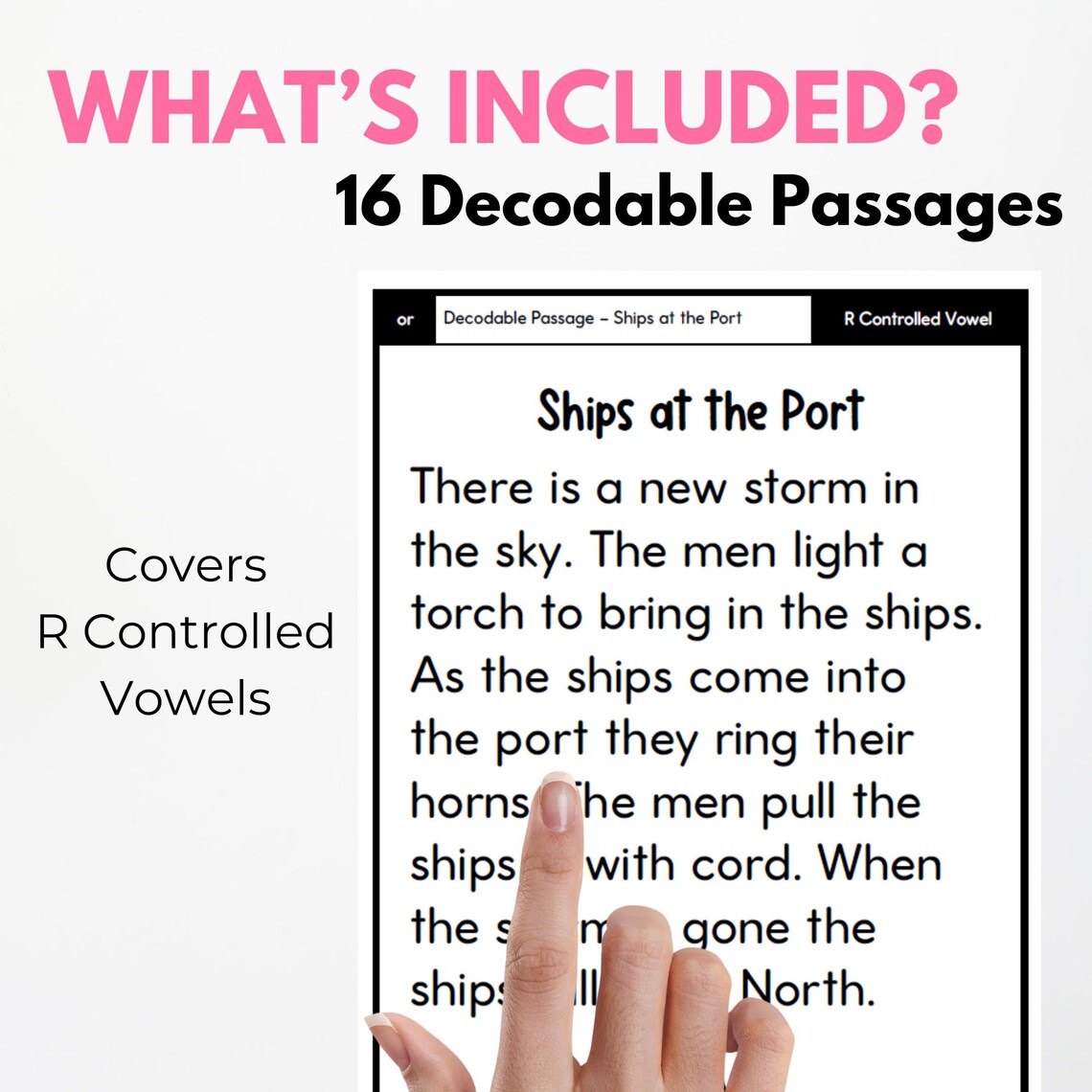 Decodable Passages R Controlled Vowels Sound Review Phonics ...