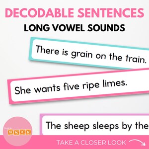 Long Vowel Sounds Decodable Sentences - Phonics Intervention and ...