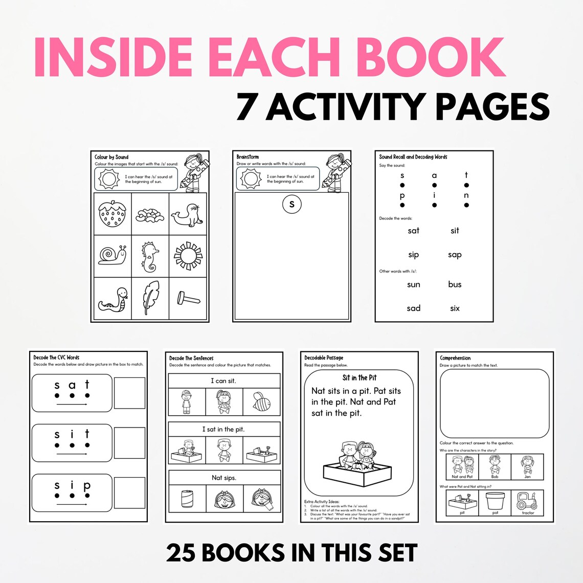 Phonics Books: CVC Worksheets, Decodable Passages & Reading ...