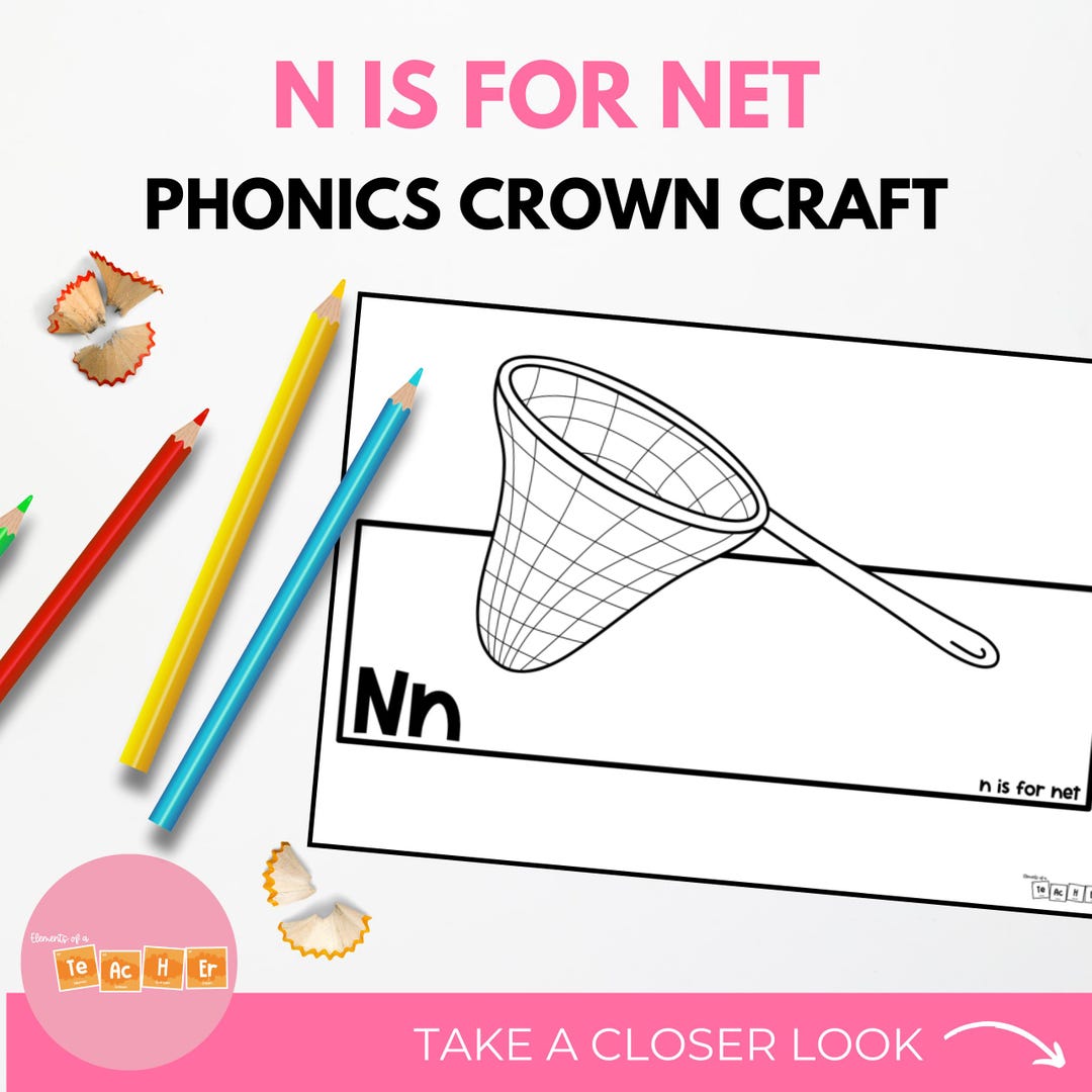 Alphabet and Phonics Crown Craft - N is for Net - Sound of the Week ...