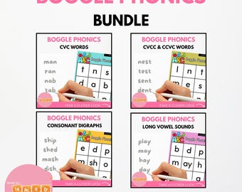 Long Vowel Sound Boggle Phonics - Literacy and Reading Activity - Word ...