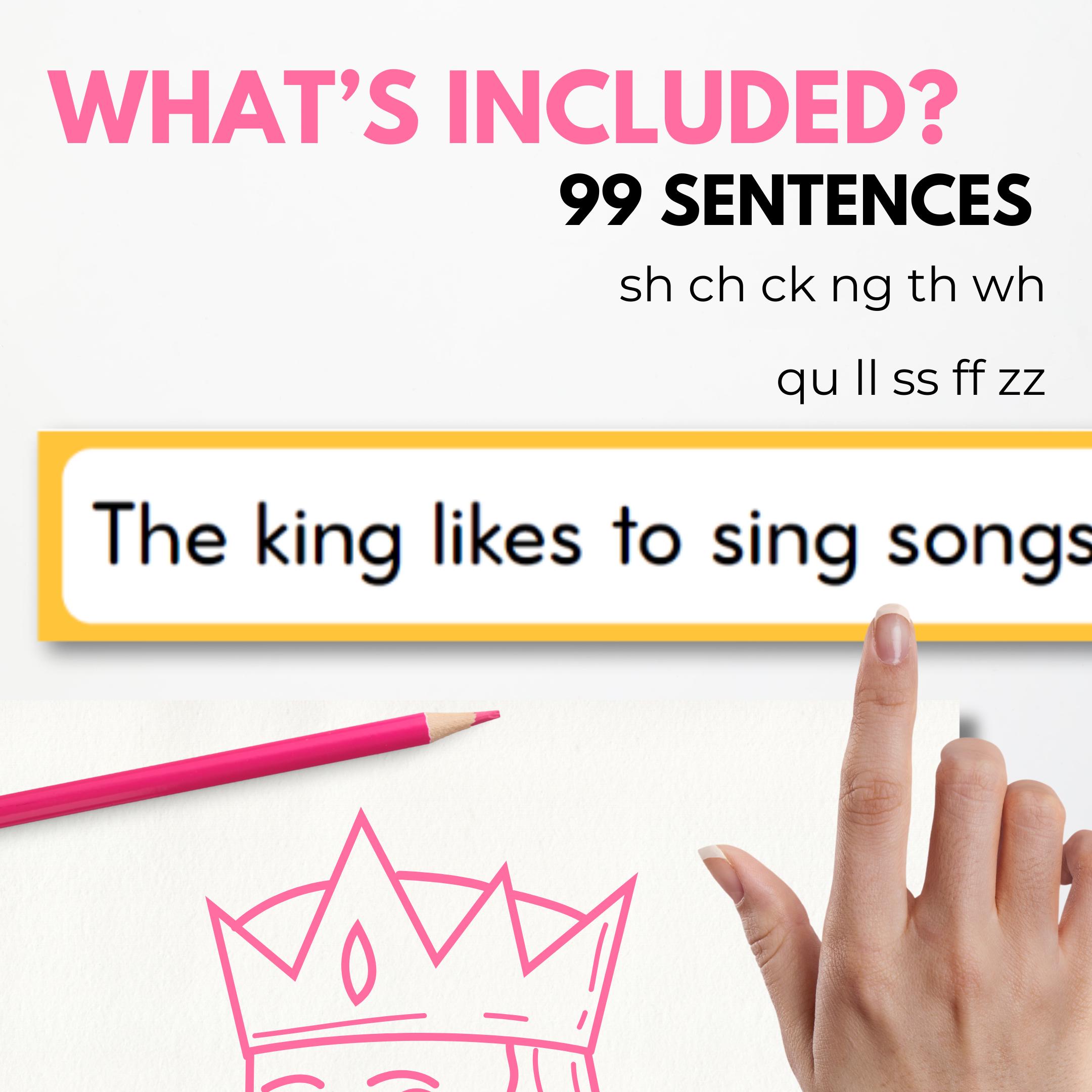 Consonant Digraph Decodable Sentences - Phonics Intervention and ...
