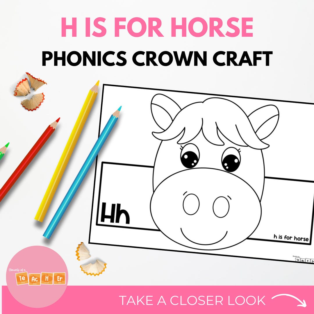 Alphabet and Phonics Crown Craft - H is for Horse - Sound of the Week ...