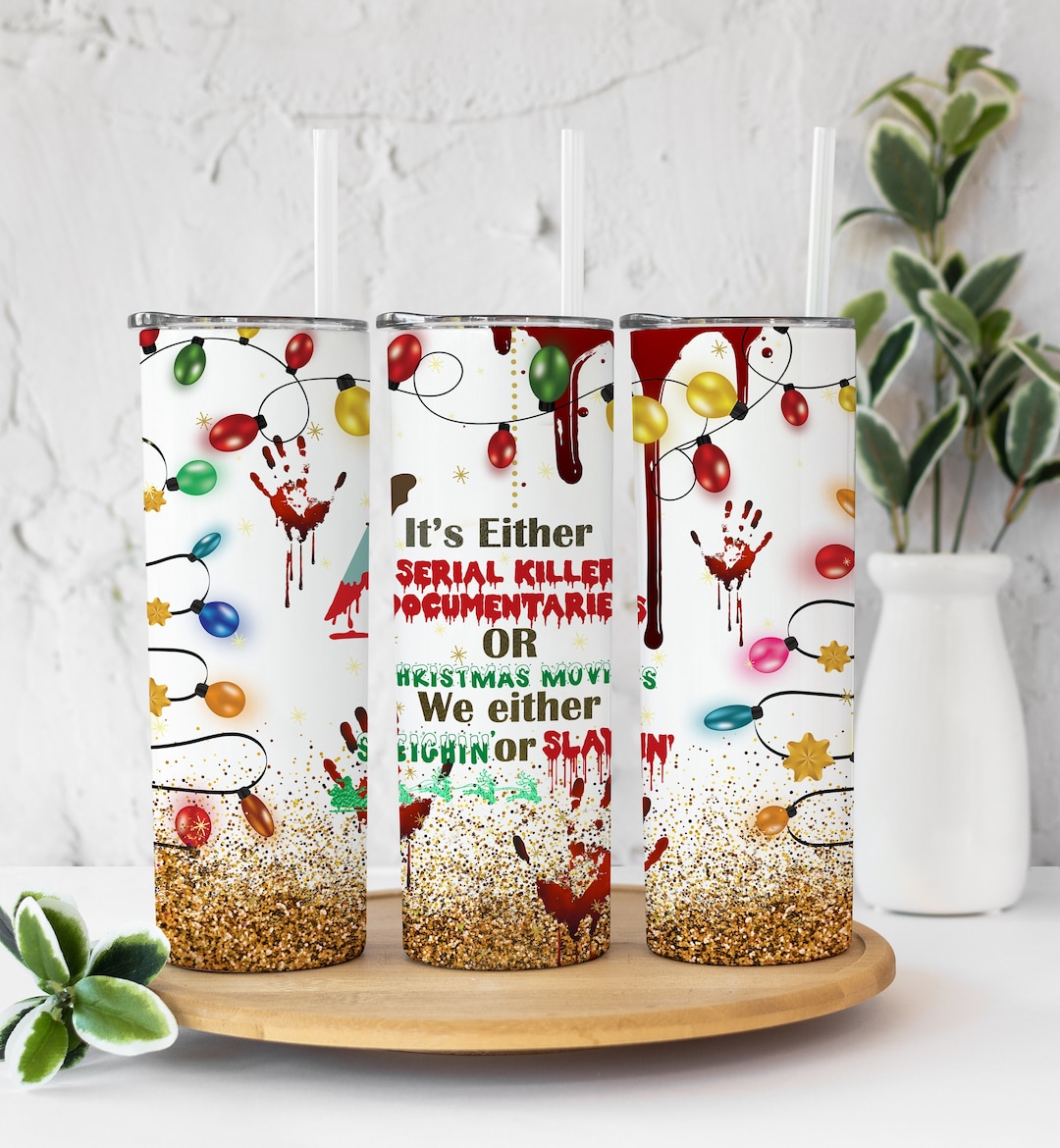 Sleighing or Slaying Christmas Tumbler - Etsy