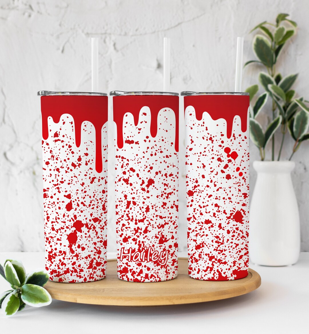 Blood Splatter Tumbler, Personalized Tumbler, Gift for Her, Gift for ...