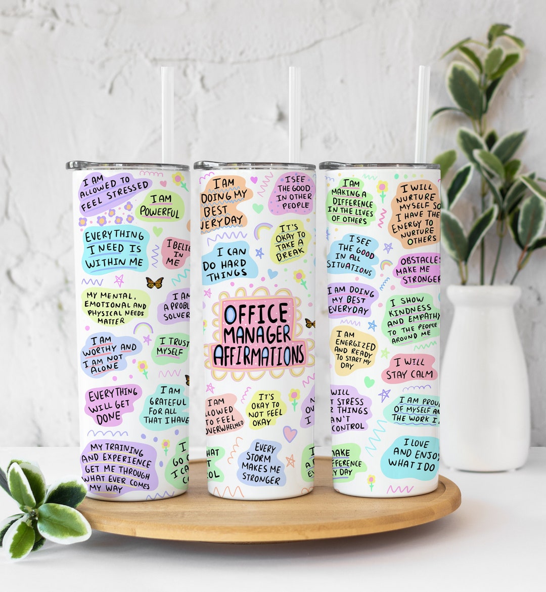 Office Manager Affirmations, Positive Affirmations, Perfect Tumbler ...