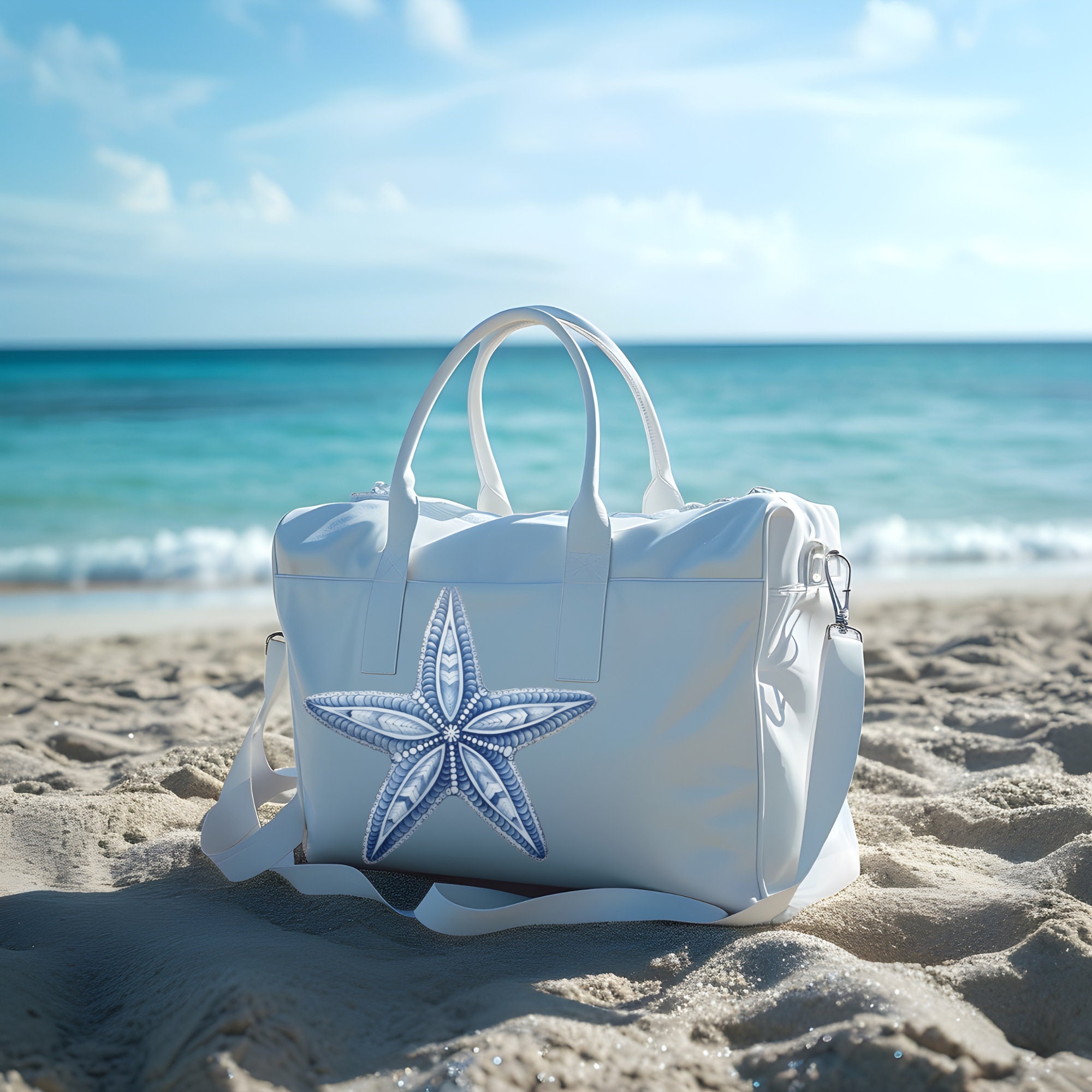 Watercolor Nautical Starfish Clipart, Blue Starfish Decorated Clipart ...