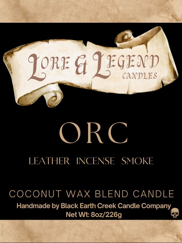 Orc Fantasy Candle, Fantasy Themed Candle, Roleplaying Candle, Tabletop ...