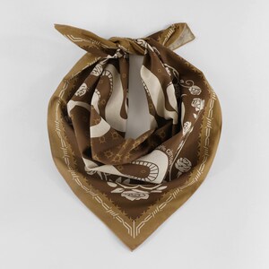 Earthy Brown Snake Bandana Gothic Floral Unique 100% Cotton Bandana ...
