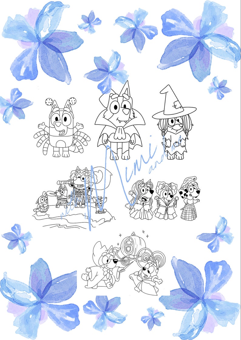 Bluey Coloring Pages Digital Download of 29 Templates-print at Home ...