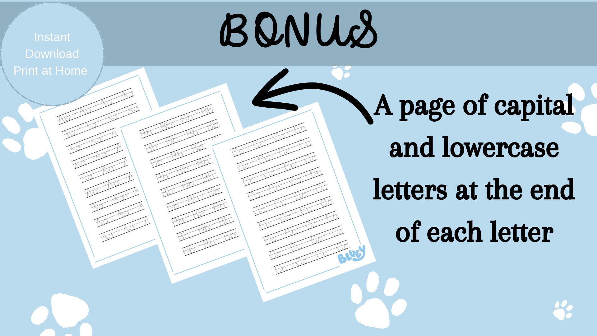 Digital Tracing Book With Bluey ABC Alphabet for Kids Coloring Book - Etsy