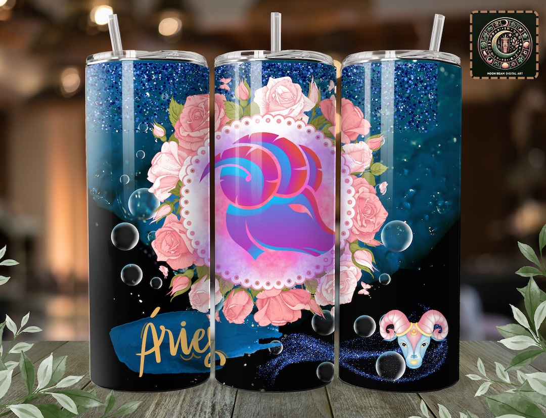 Zodiac Sign Flower Frame PNG - Digital Download, Astrology Floral ...