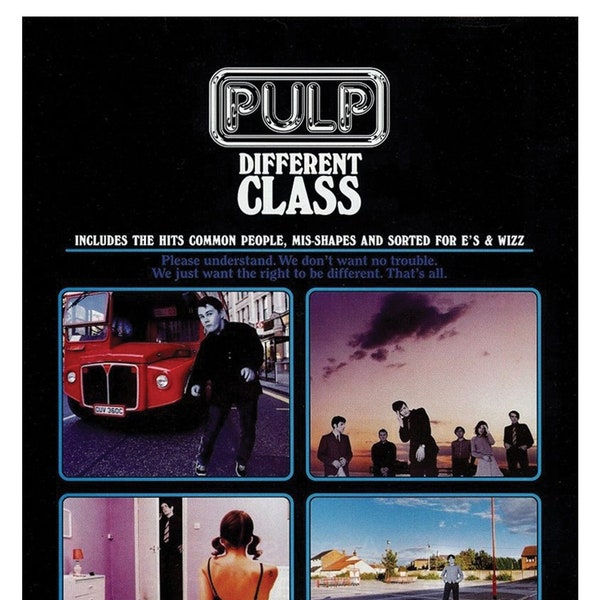 Pulp Different Class Poster - Etsy