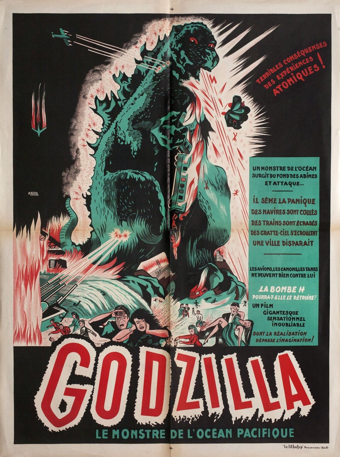 Godzilla Alternative French Film Movie Print Wall Art Poster - Etsy