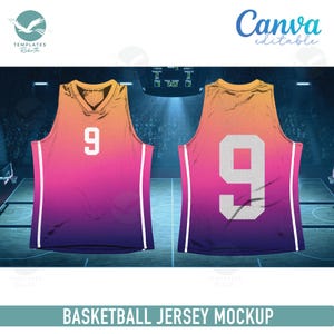 Basketball Jersey Mockup: Editable Canva Template (digital Download) - Etsy