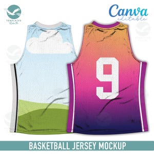 Basketball Jersey Mockup: Editable Canva Template (digital Download) - Etsy