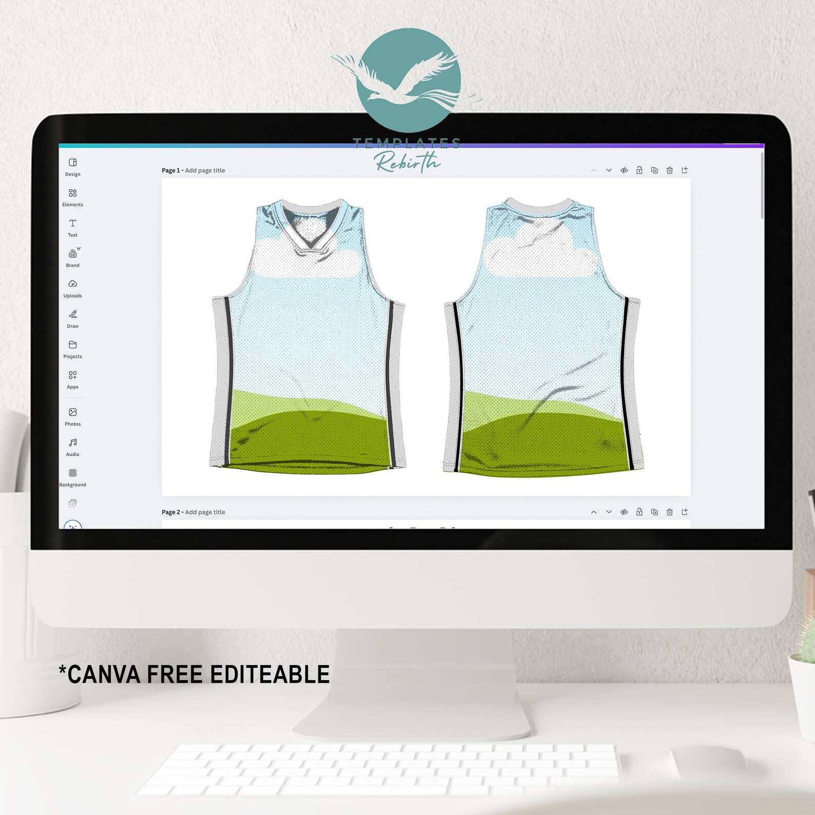 Basketball Jersey Mockup: Editable Canva Template (digital Download) - Etsy