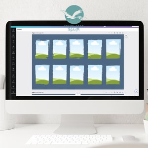 Distressed Square Frames: Canva Editable Photo Collage Template ...