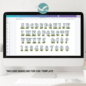 Cowboy Font Frame: Uppercase Alphabet PNG Template (canva Editable) - Etsy