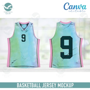 Basketball Jersey Mockup: Editable Canva Template (digital Download) - Etsy