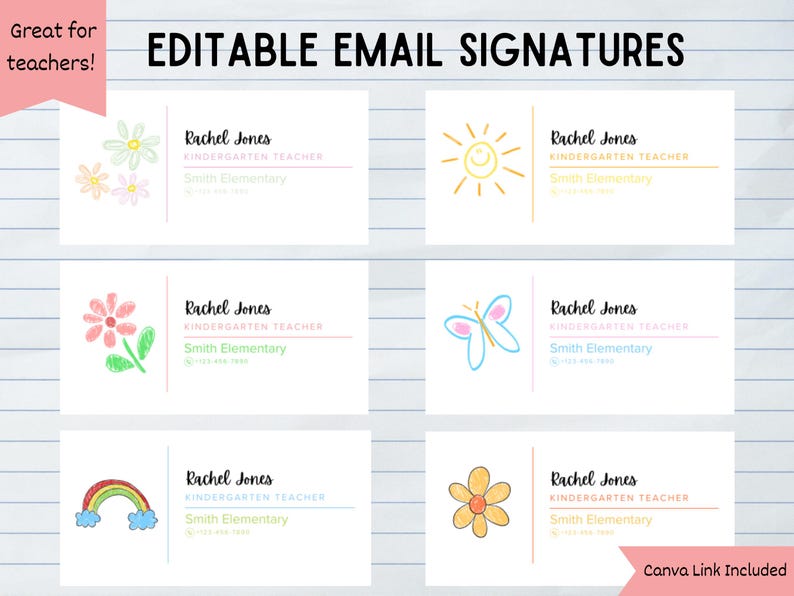 Email Signatures for Elementary School Teachers - Etsy