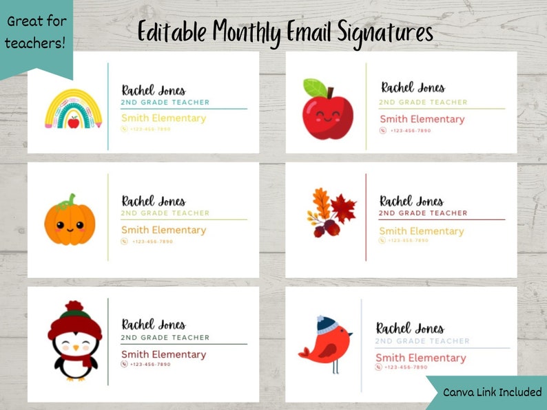 Monthly Email Signature Template - Etsy