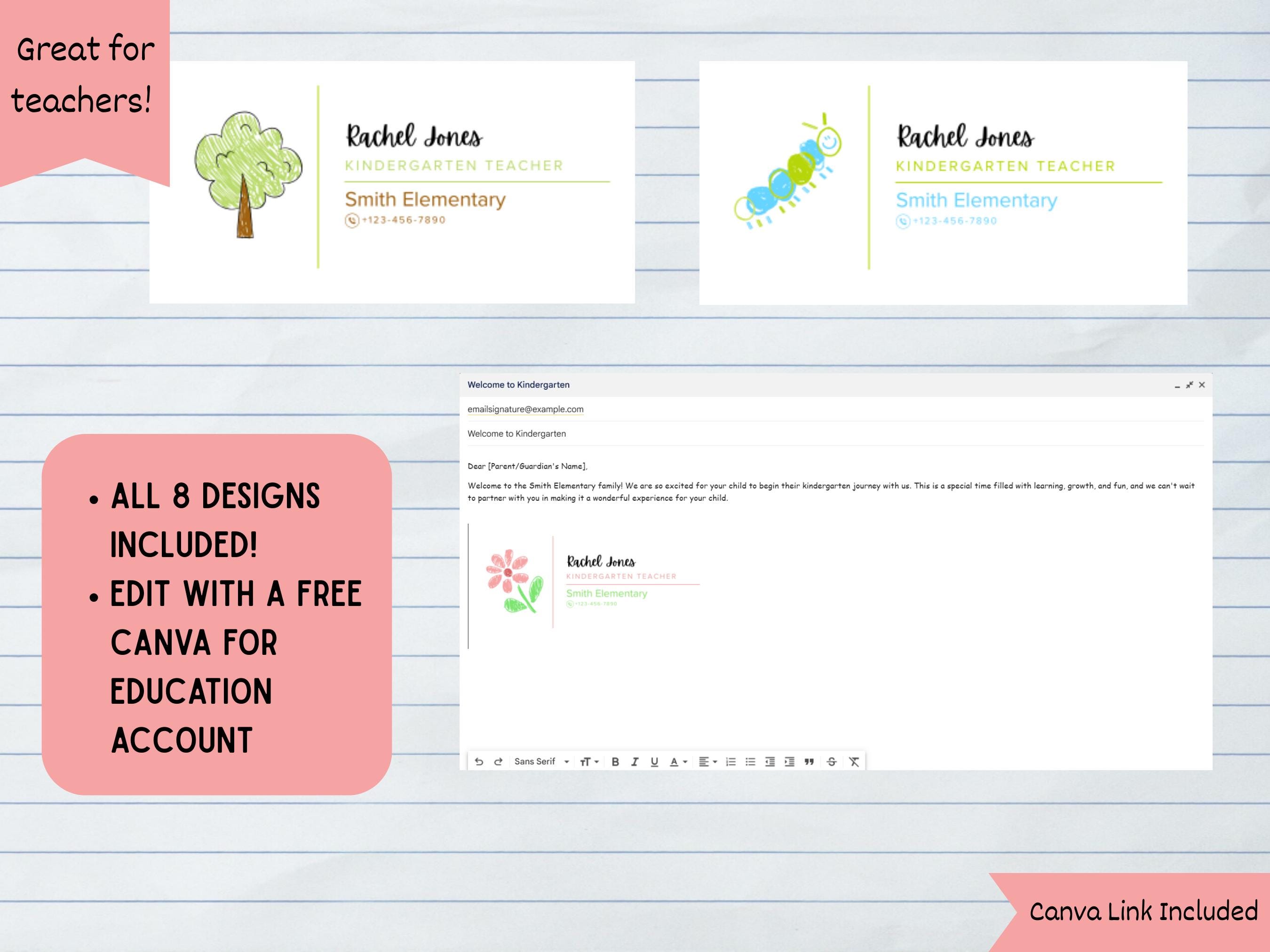 Email Signatures for Elementary School Teachers - Etsy