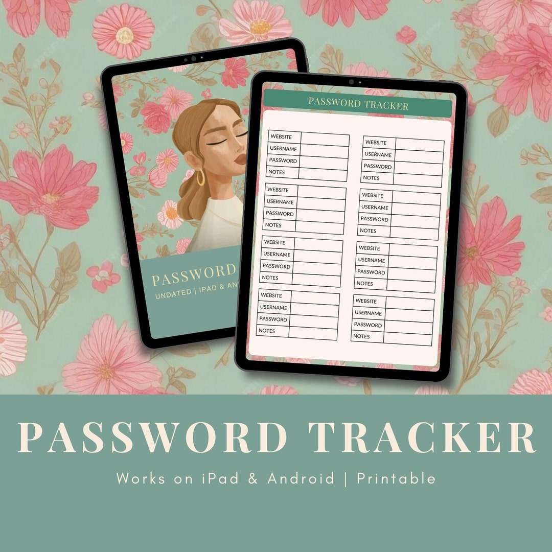 Digital Password Tracker, Printable Password Log, Instant Download ...