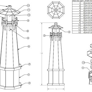 DIY Wood Lighthouse Woodworking Plans Project - Etsy