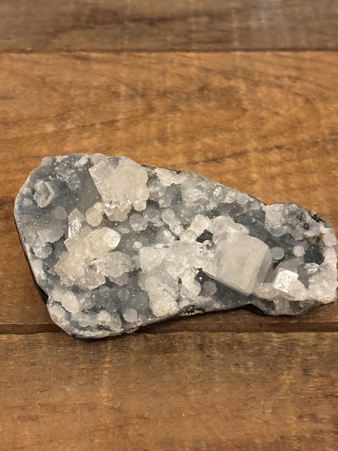 Blue Celestine With Calcite Crystals | Natural Celestite Cluster ...