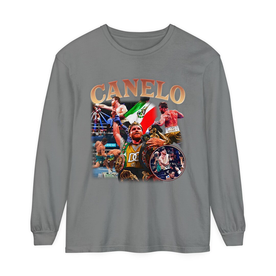 Canelo Alvarez Vintage 90's Bootleg Fan Tribute Long Sleeve Tee ...