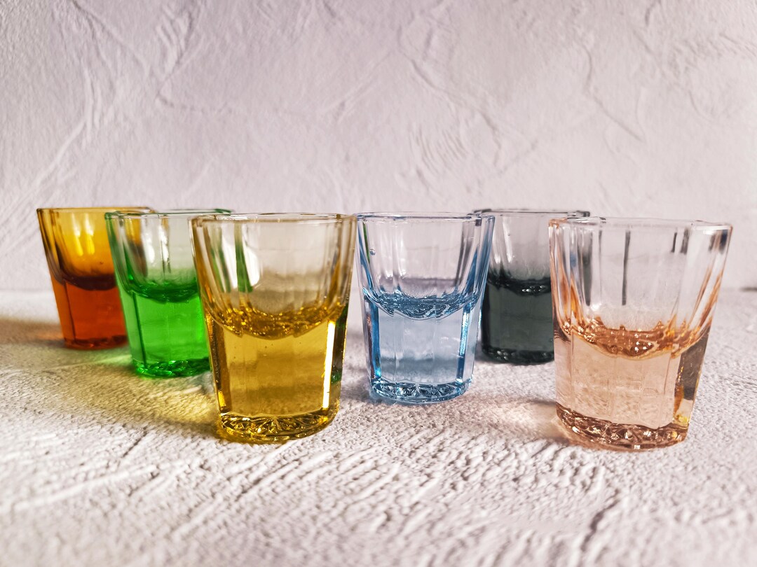 Colorful Shot Glasses. Colored Glasses. Vodka Glasses - Etsy