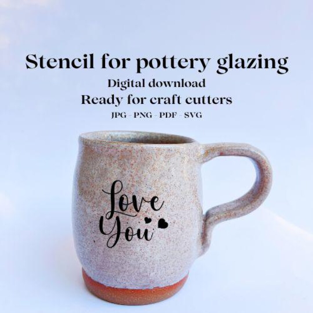 Glaze Stencil Template | Ceramic Stencil Design | Pottery Decals | Clay ...