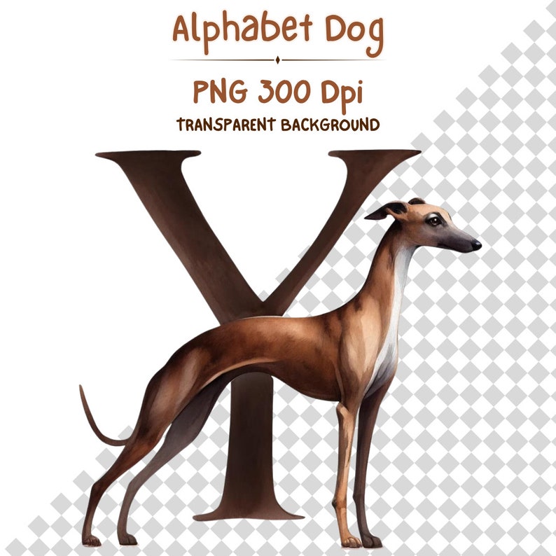Dog Font, Alphabet PNG, Dog Letters Clipart, Watercolor Clipart,cute ...