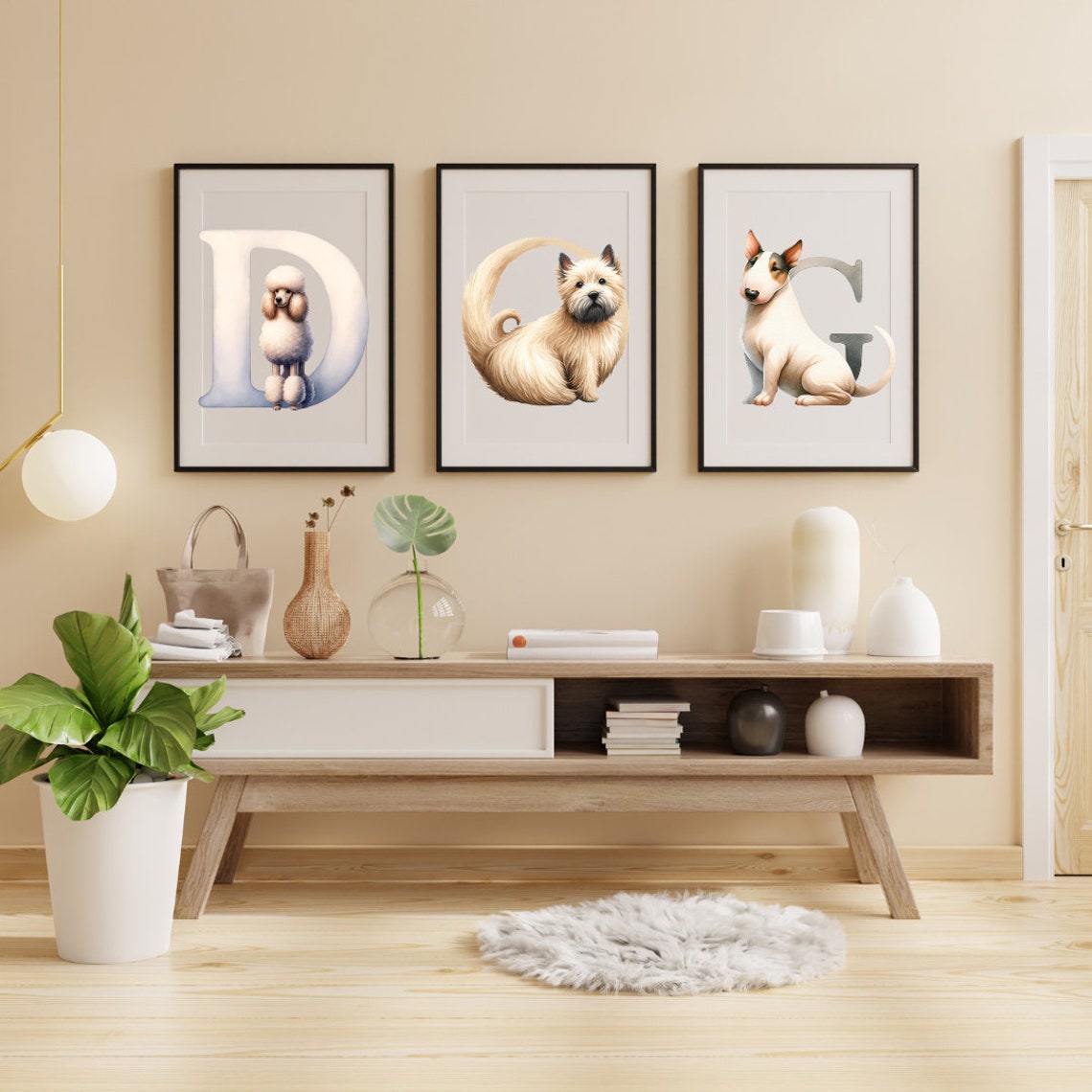 Dog Font, Alphabet PNG, Dog Letters Clipart, Watercolor Clipart,cute ...