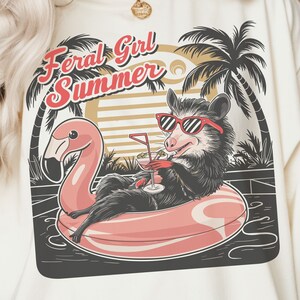 Possum Feral Girl Summer Png Summer Shirt Design Png Cute Possum Png ...